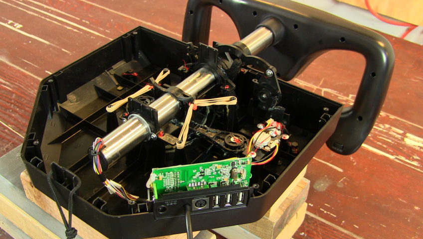 Saitek Pro Flight Yoke Modification: Rubber Bands and Zip Ties